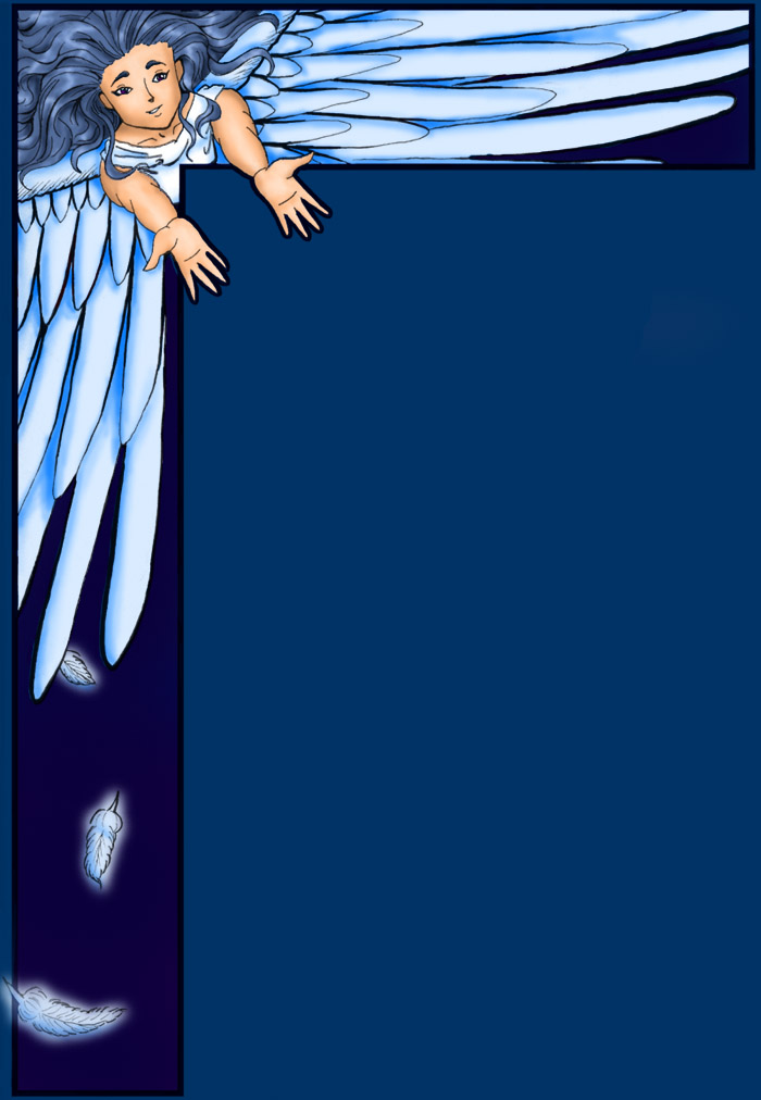 Cute Christmas Angel Border