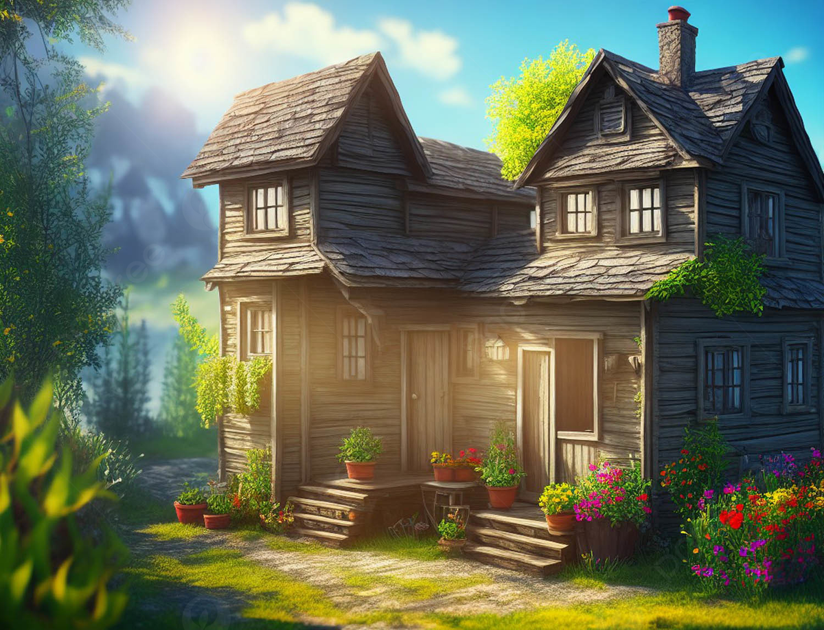 🔥 Free Download Modernized Wooden House Amidst Tranquil Nature ...