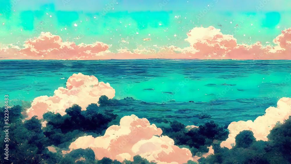 🔥 Free download Ocean Wave Colorful Digital Art Scenery HD 4K Wallpaper ...