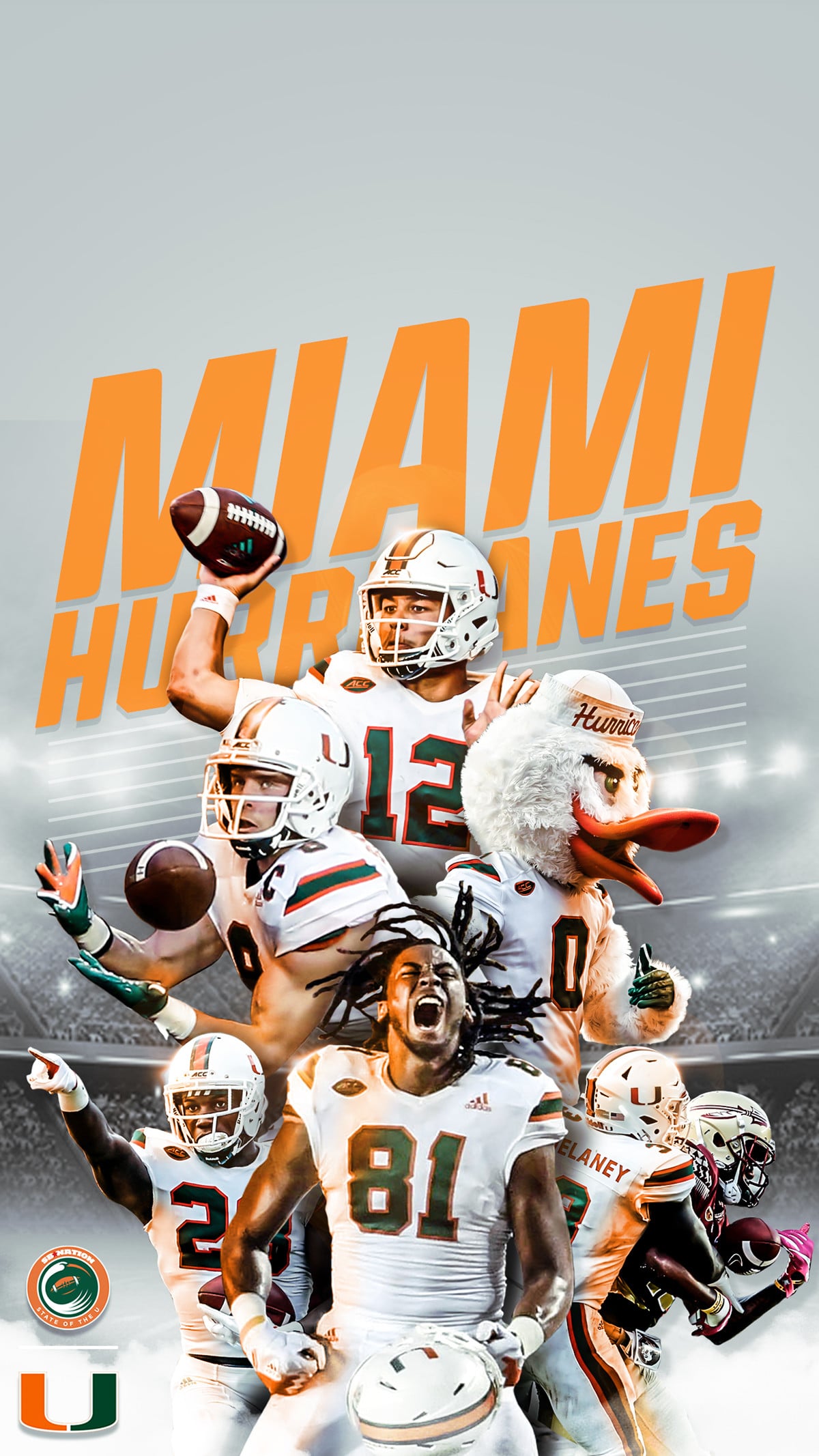 🔥 Free Download Miami Hurricanes Logo Wallpaper by @arthurbarnes ...