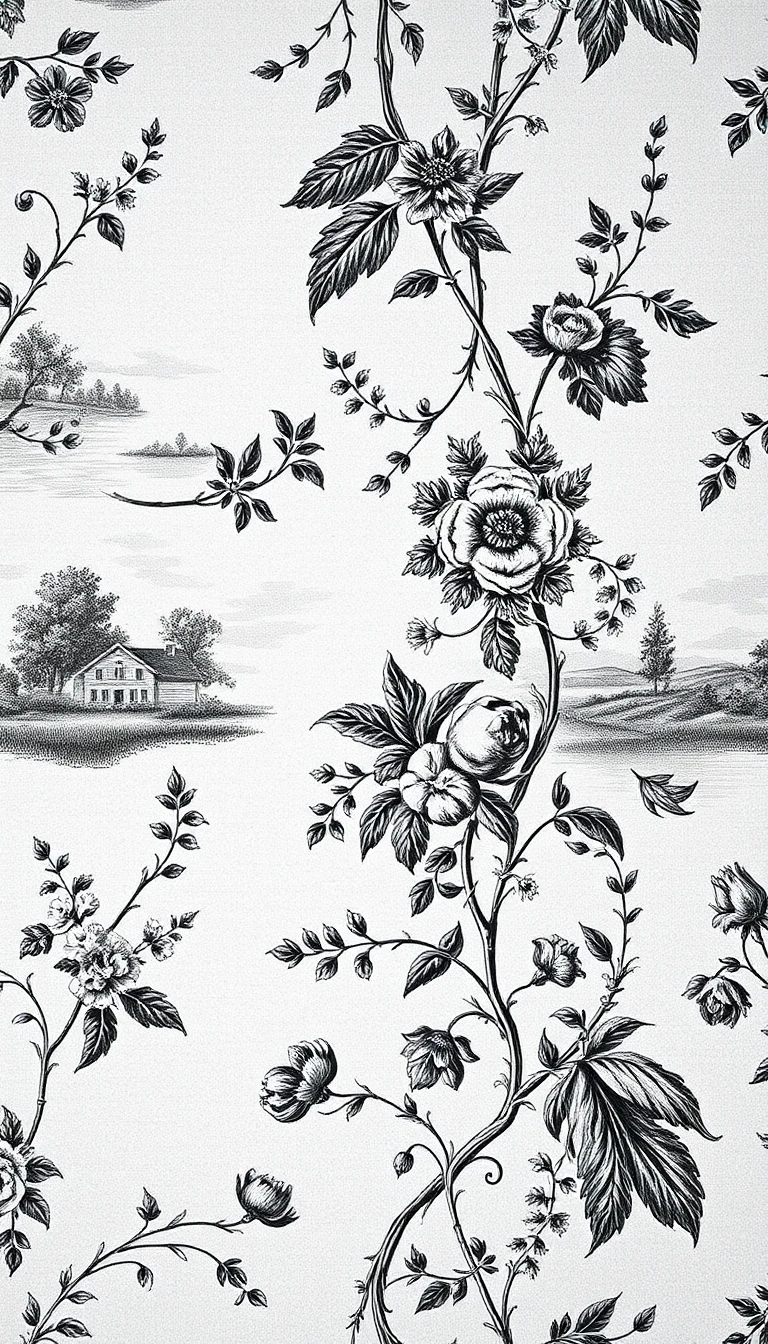 🔥 [40+] Black & White Toile Wallpapers | WallpaperSafari