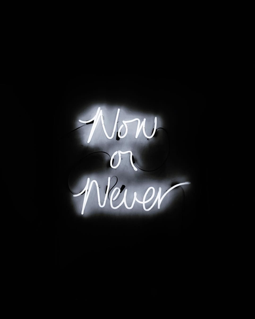 🔥 Free Download Now Or Never Neon Quotes Signs Words by @timothyk96 ...
