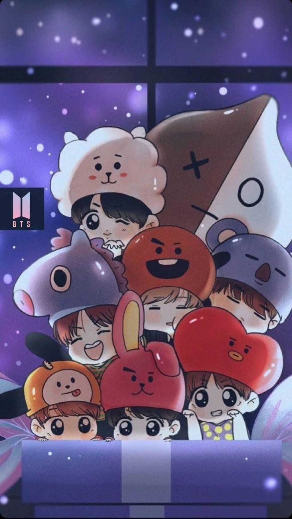 🔥 Free Download Bts Cartoon Wallpaper by @lindsaygriffin | WallpaperSafari