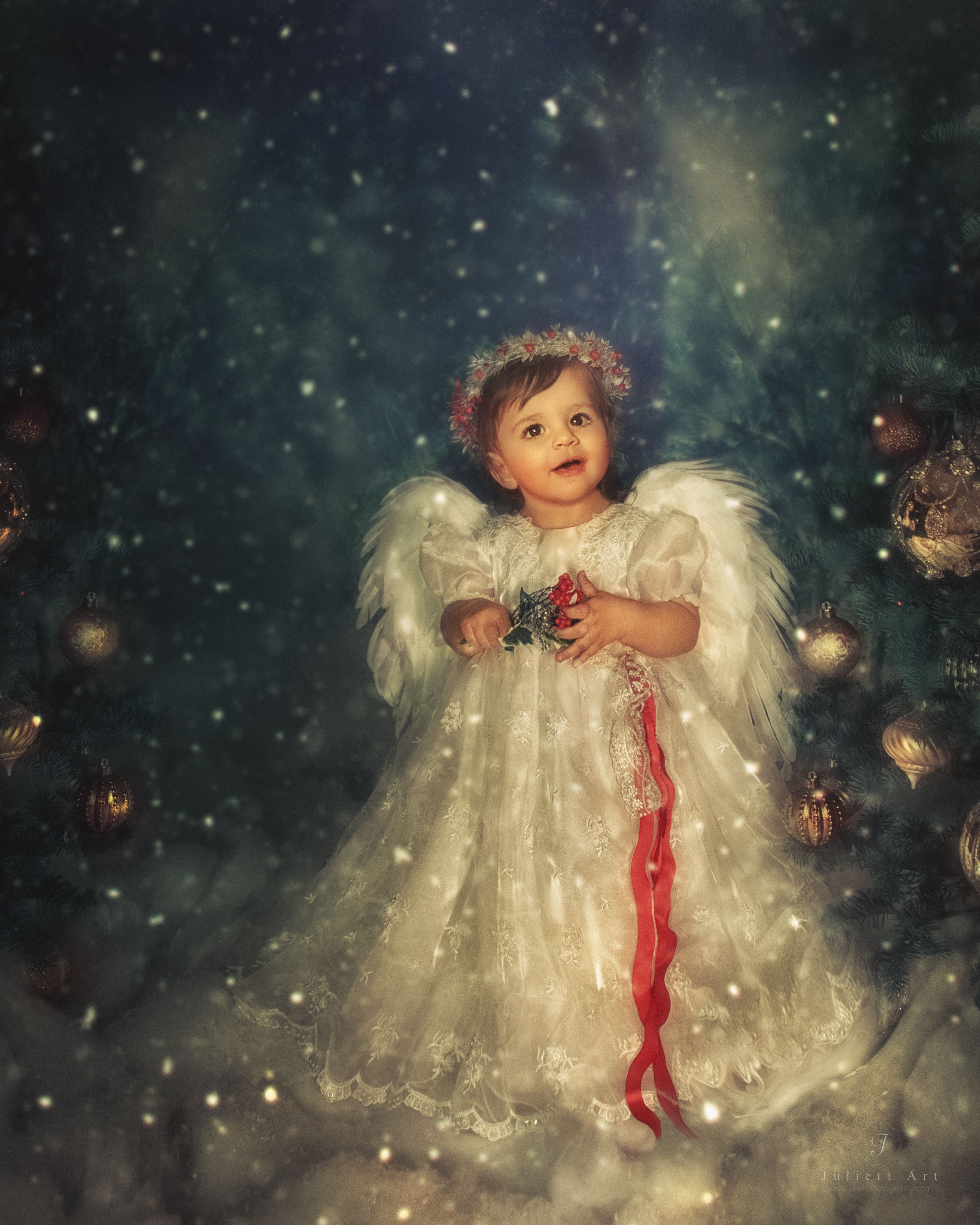 🔥 Free Download Christmas Angel Vintage Snow Art Juliettphotography ...