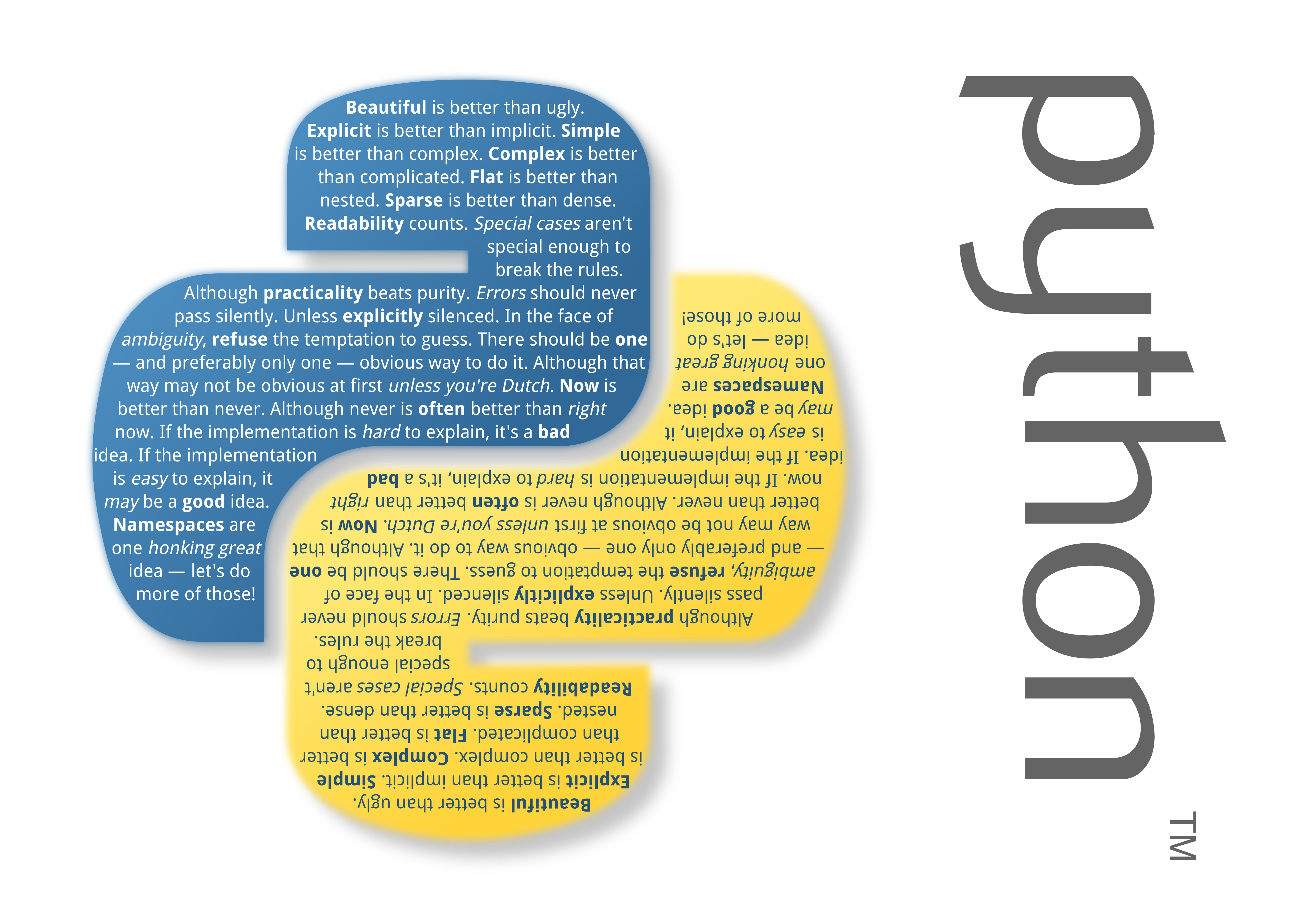 Free Download Zen Of Python Embedded In The Logo Both Ways Up By Free Download Zen Of Python Embedded In The Logo Both Ways Up By