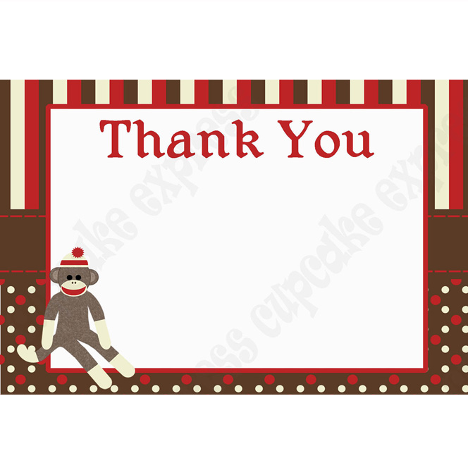 Sock Monkey Border Clip Art