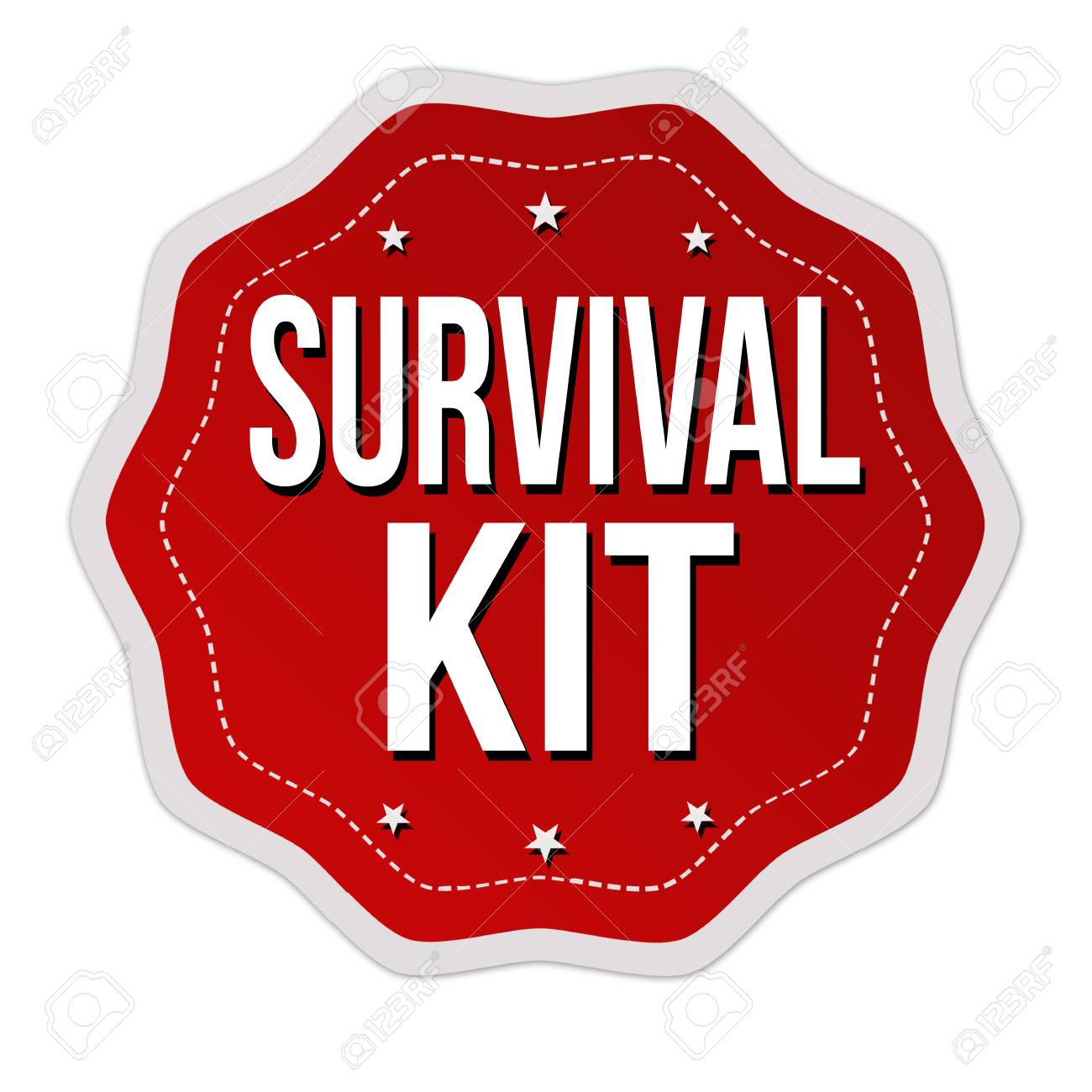 Free Download Survival Kit Label Or Sticker On White Background Vector free-download-survival-kit-label-or-sticker-on-white-background-vector