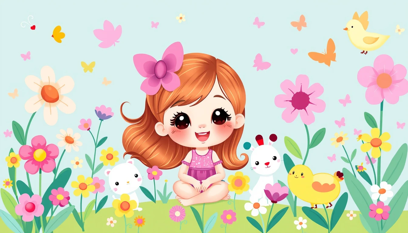 🔥 [20+] Cute Girly Cartoon Wallpapers | WallpaperSafari