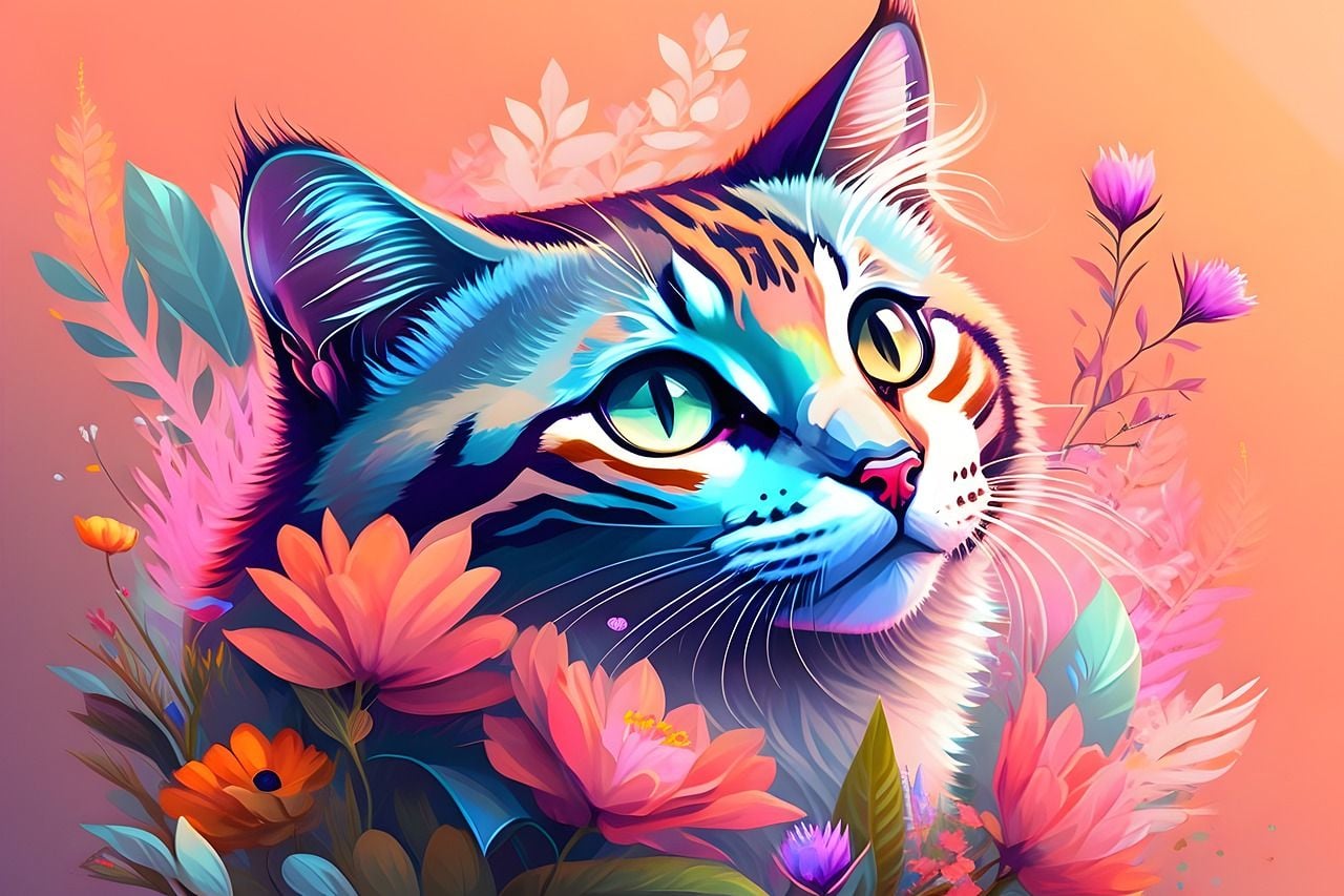🔥 Free Download Cat Art Wallpaper by @richardglover | WallpaperSafari