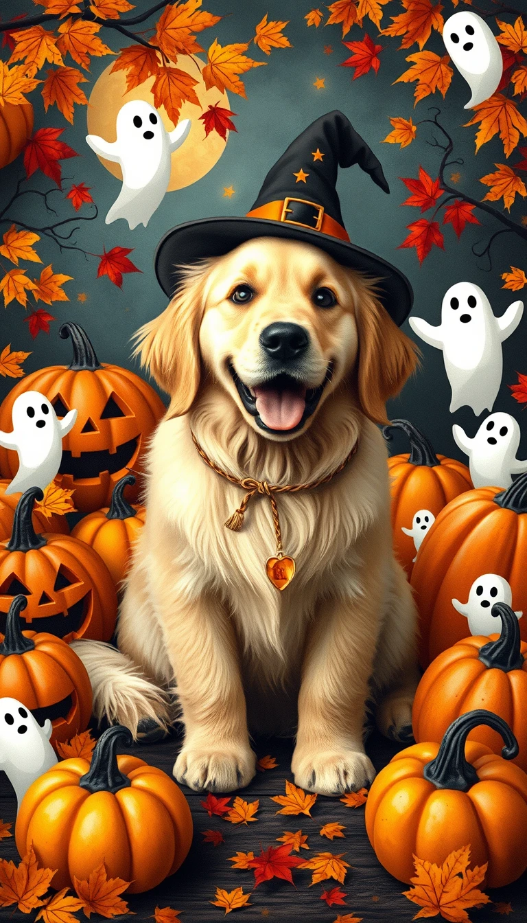 🔥 Free Download Golden Retriever Wallpaper Halloween by @psalazar65 ...