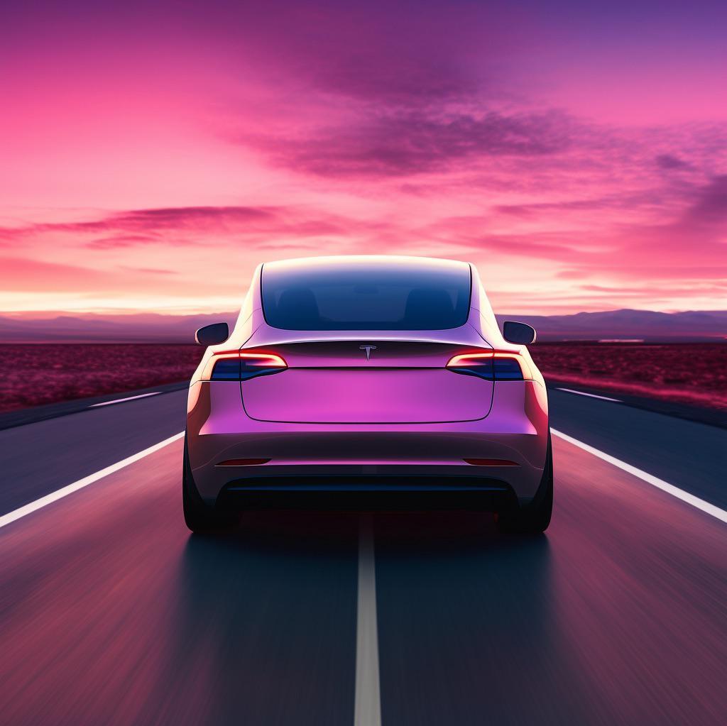 Free Download Midjourney Prompt White Tesla Model Y Driving On The Free Download Midjourney Prompt White Tesla Model Y Driving On The