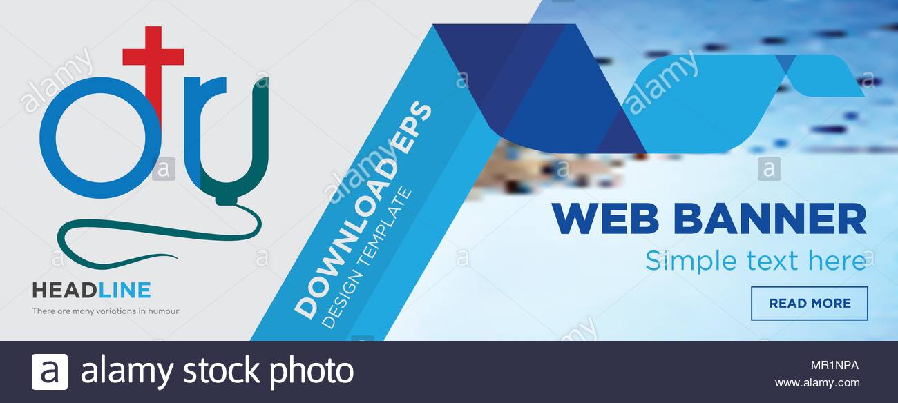 Free download dr concept horizontal webpage banner template design on ...