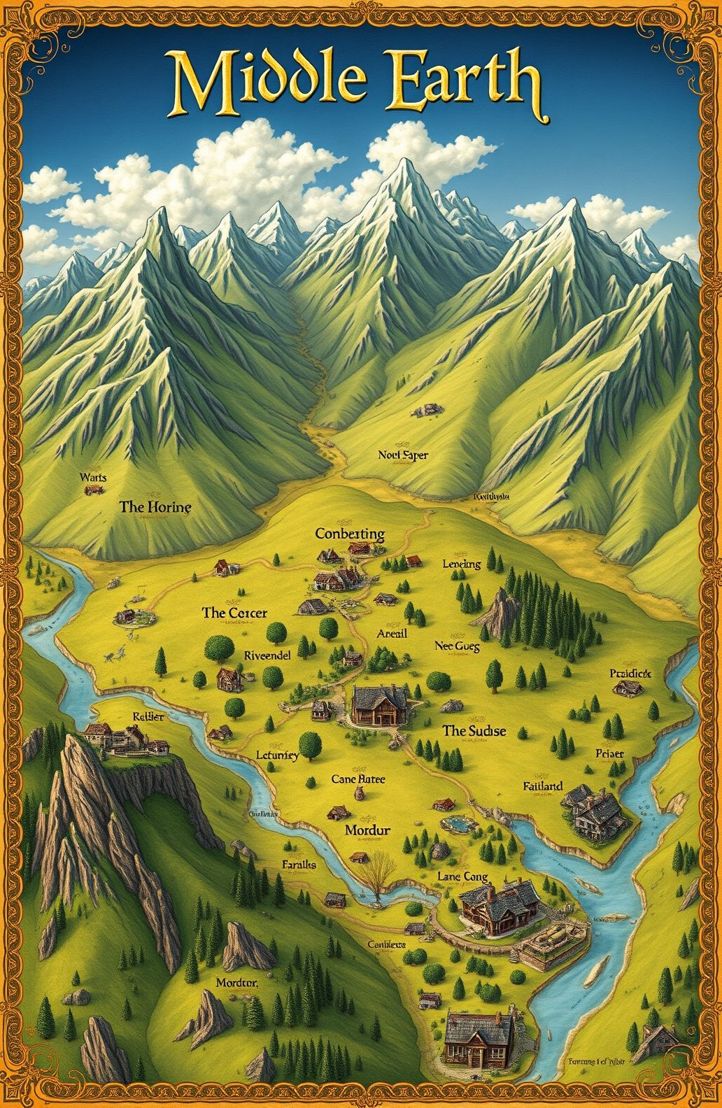 🔥 Free Download Map Of Middle Earth Wallpaper by @ricardowalter ...