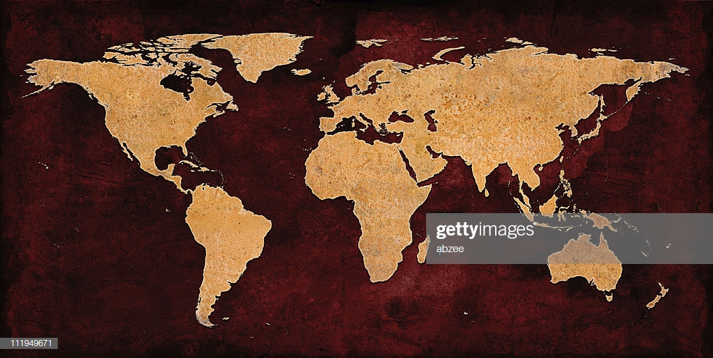 🔥 Free Download Rusty World Map On Grungey Red Background Stock Photo ...
