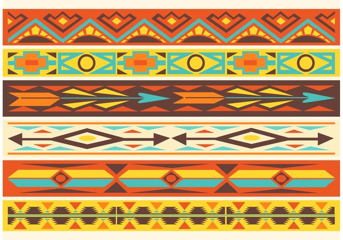 Free Download Free Native American Pattern Vector Borders Set Of 6 