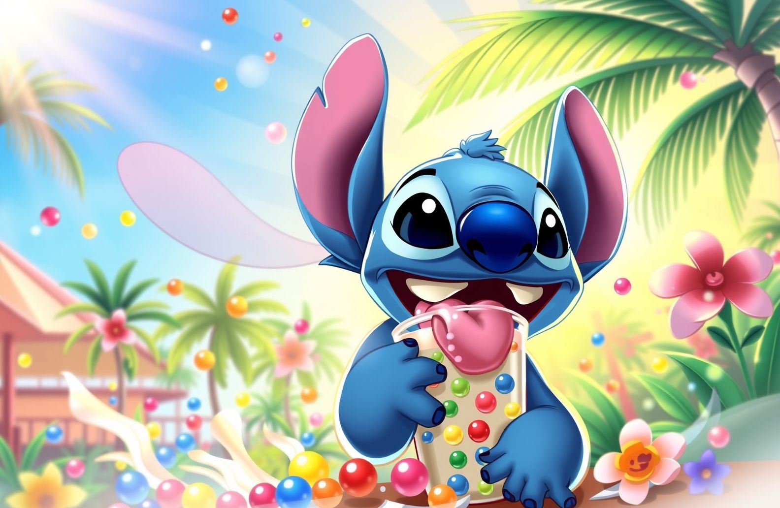 🔥 [40+] Stitch Drinking Boba Wallpapers | WallpaperSafari