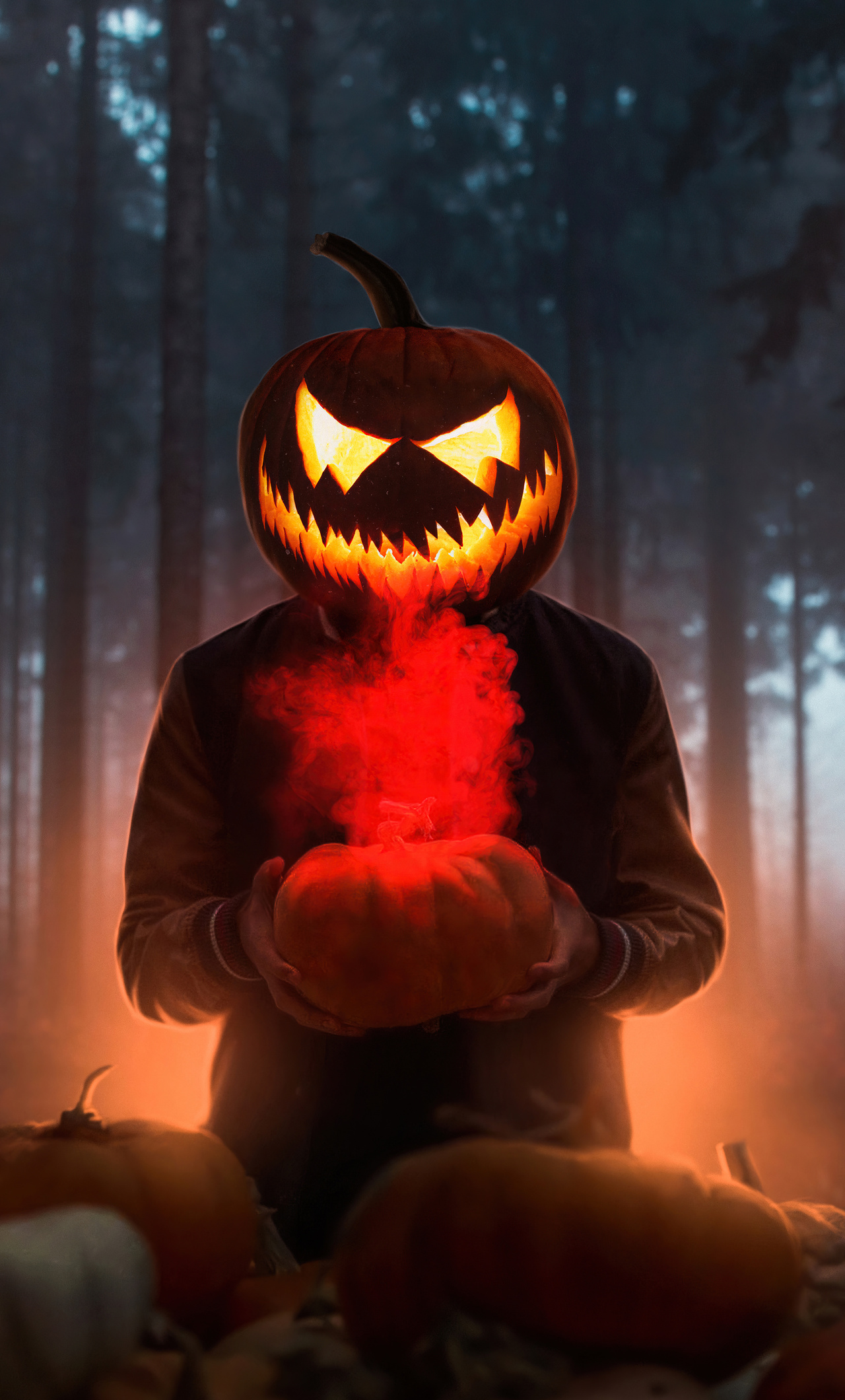 🔥 Free Download Halloween Glowing Mask Boy 4k Iphone Hd Wallpaper Image ...