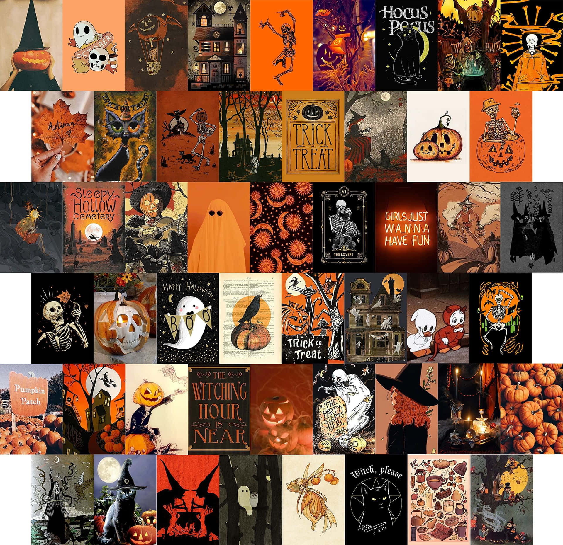🔥 Free Download Halloween Collage Aesthetic Fall Season Wallpaper by ...
