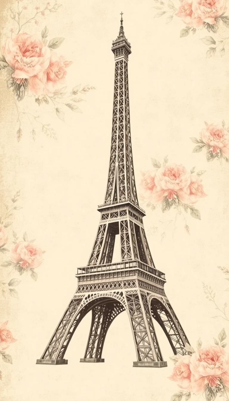 🔥 Free Download Vintage Eiffel Tower Wallpaper by @danielhartman ...