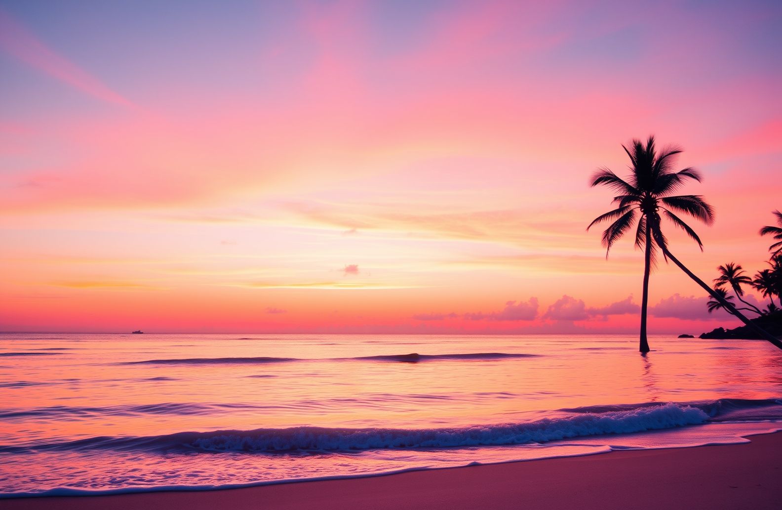 🔥 [50+] Pink Beach Sunset Wallpapers | WallpaperSafari