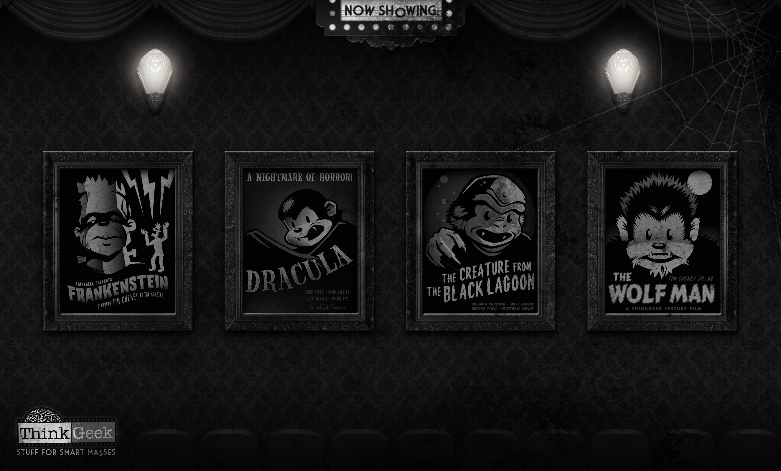 🔥 Free Download Horror Frankenstein Dracula Monkeys Thinkgeek Wolfman ...