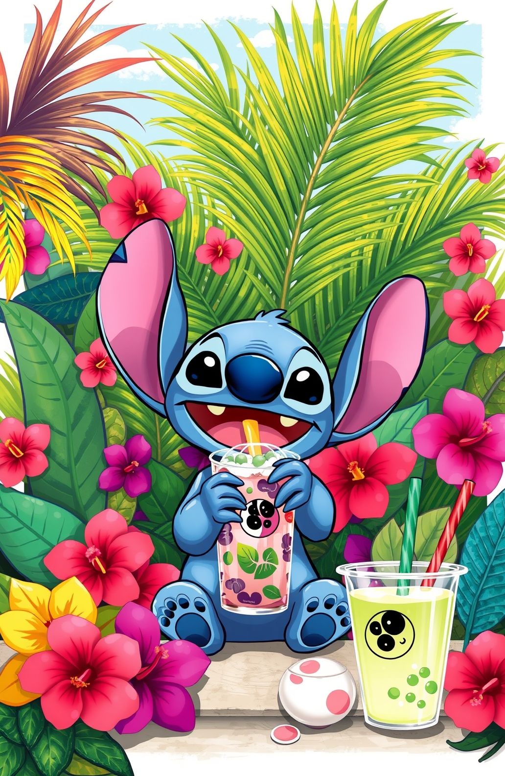 🔥 [40+] Stitch Drinking Boba Wallpapers | WallpaperSafari