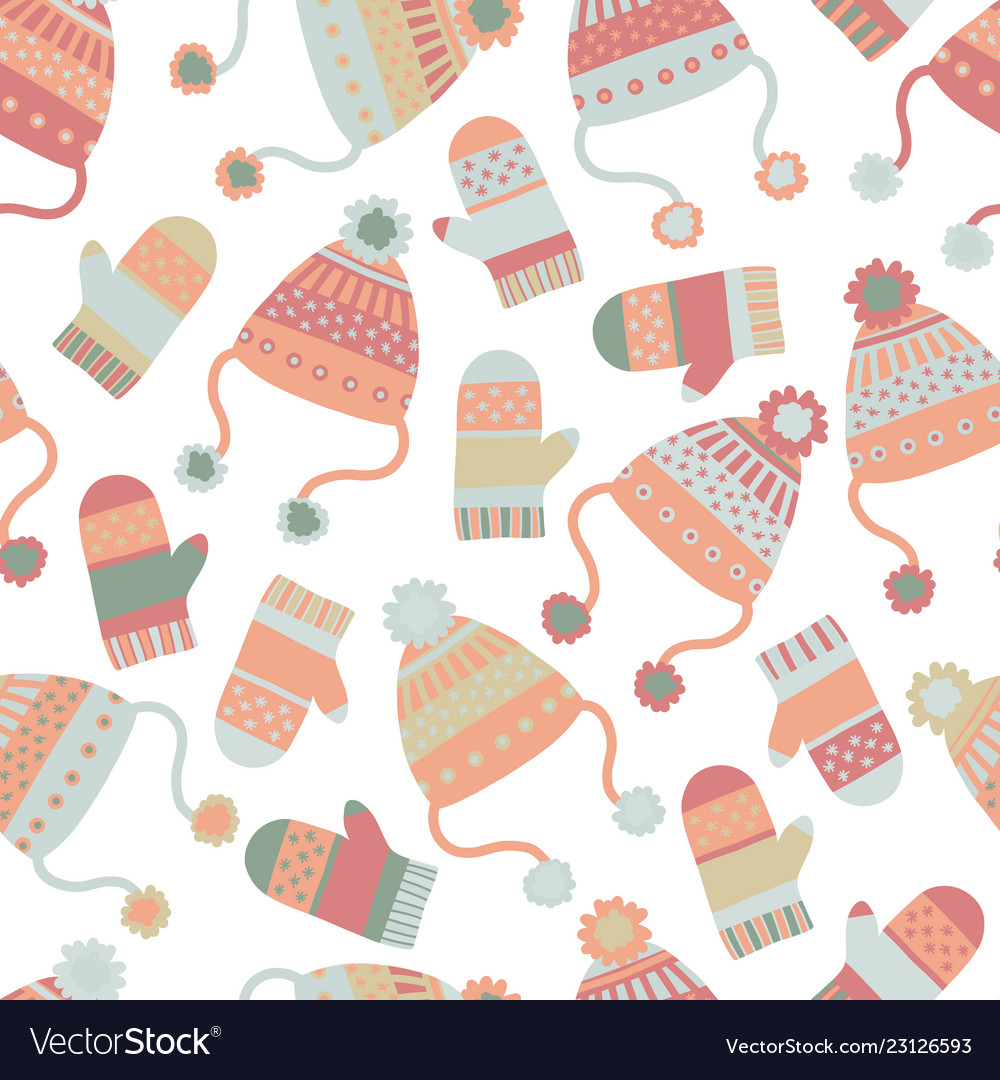 Free download Seamless winter background hats mittens Royalty Free ...