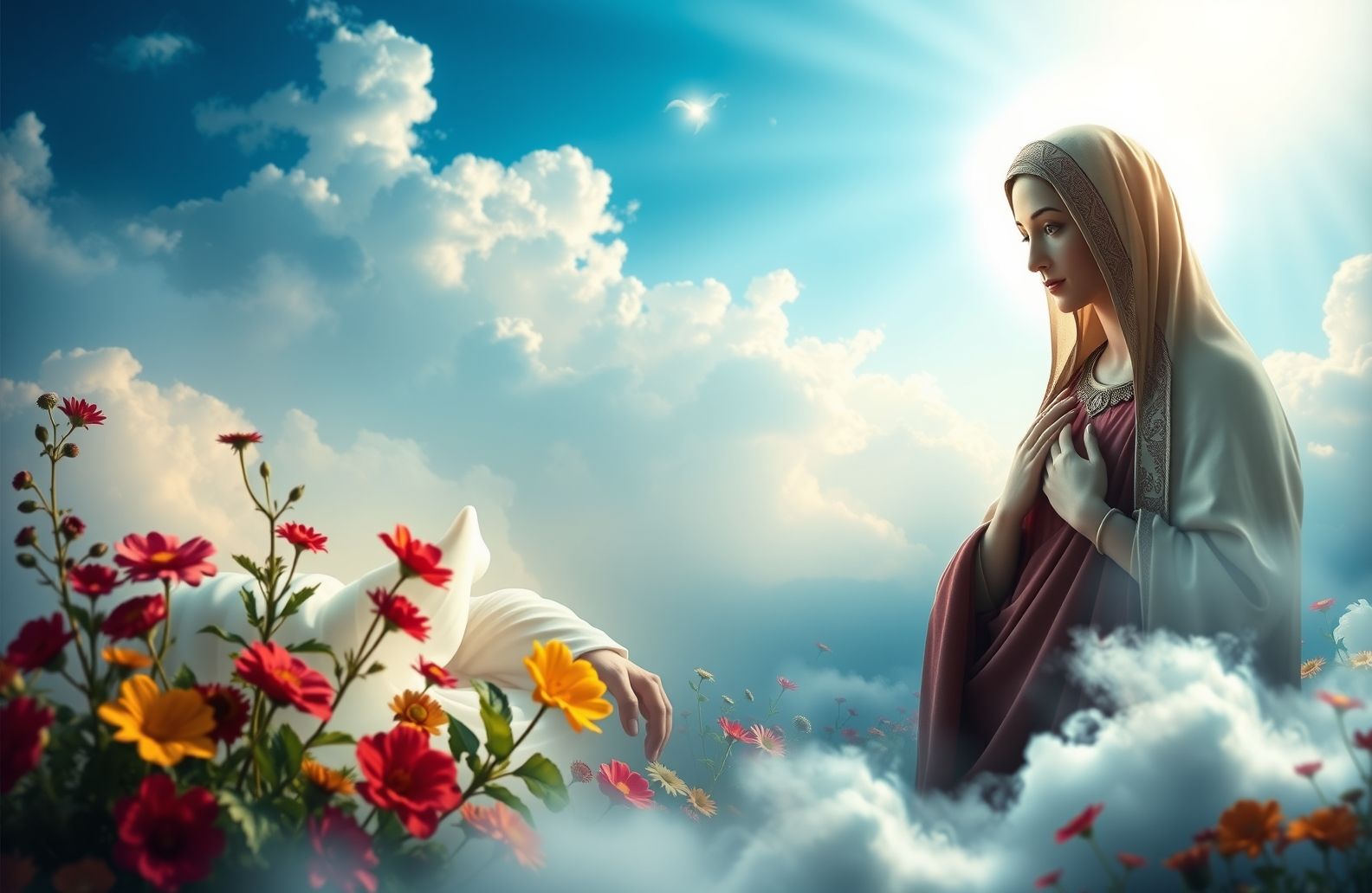 🔥 Free Download Jesus Christ Mother Mary Wallpaper by @christinaj ...