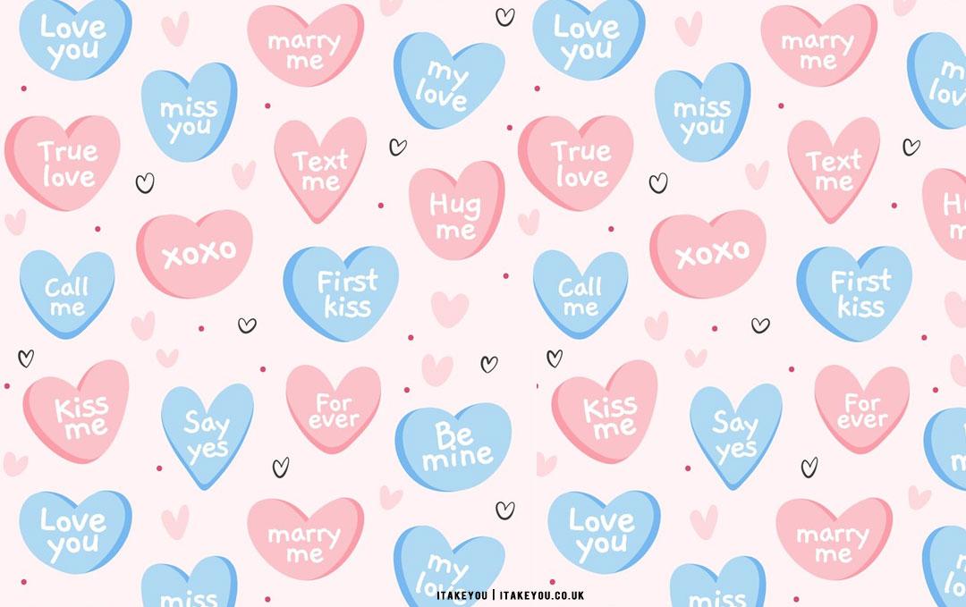 🔥 Free download Cute Valentines Day Wallpaper Ideas Soft Blue Pink ...