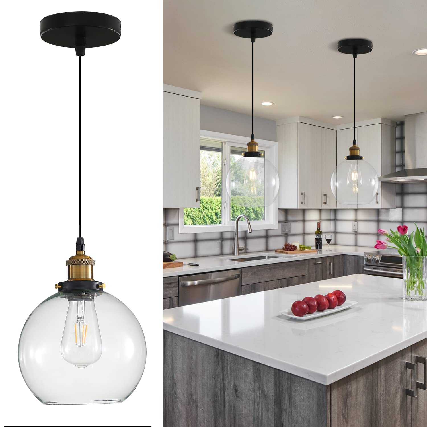 🔥 Free Download Salon Glass Canopy Pendant Light Kitchen Lighting Home ...