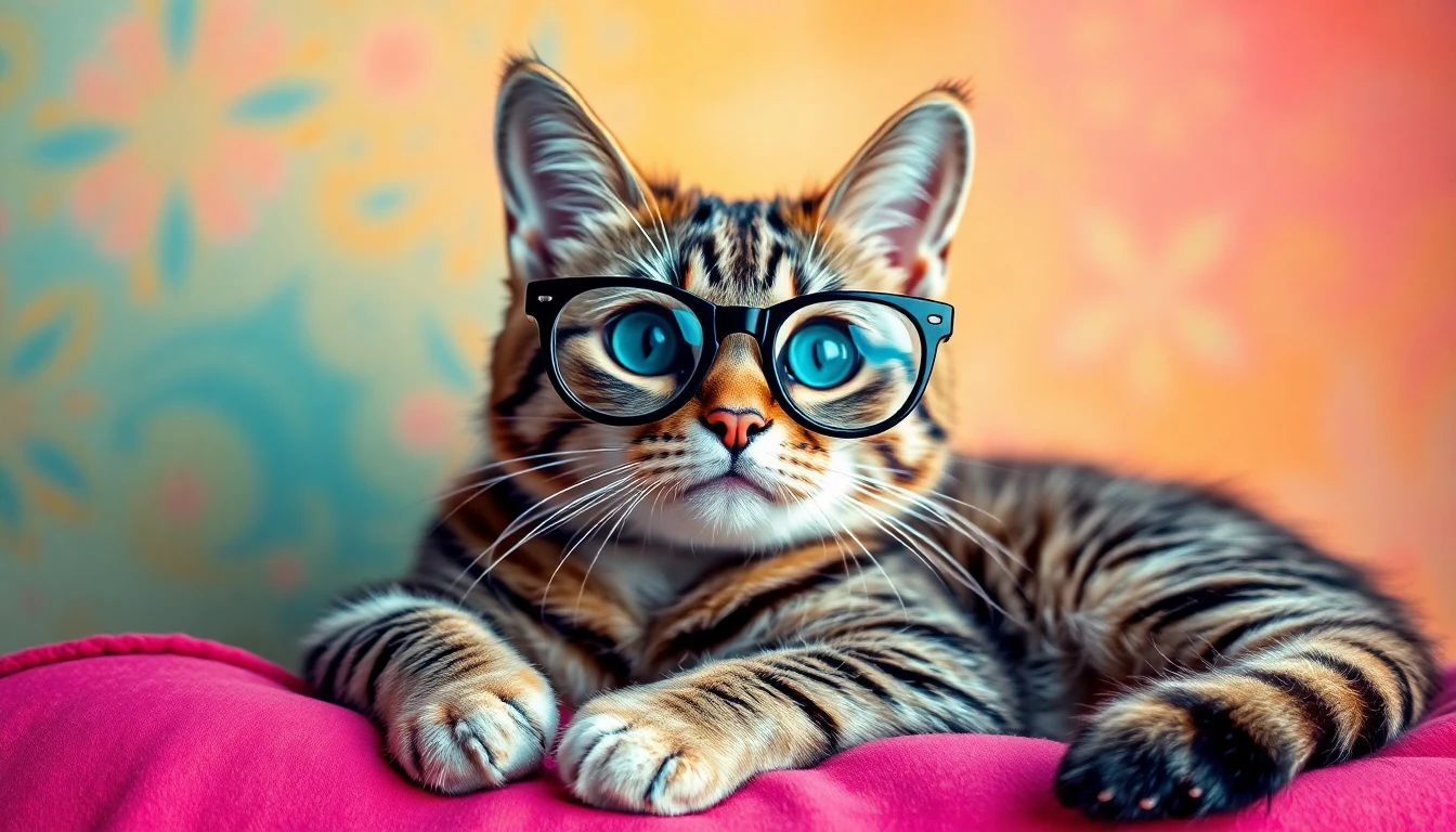 🔥 Free Download Cat Wearing Glasses Wallpaper by @samuels70 ...