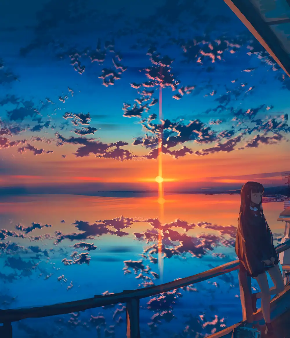 Free Download Download 4k Wallpaper Anime Anime Girls Sky Sunset