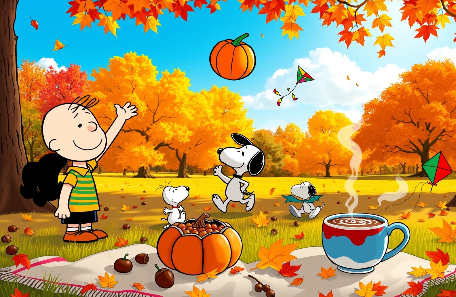 🔥 Free Download Peanuts Autumn Wallpaper by @cathyhebert | WallpaperSafari