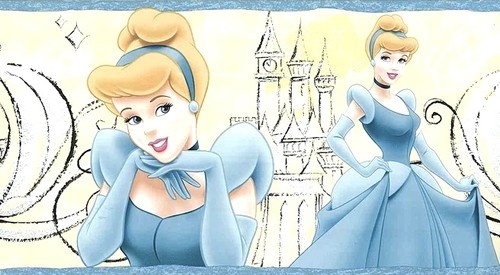 Pink Cinderella Wallpaper Border