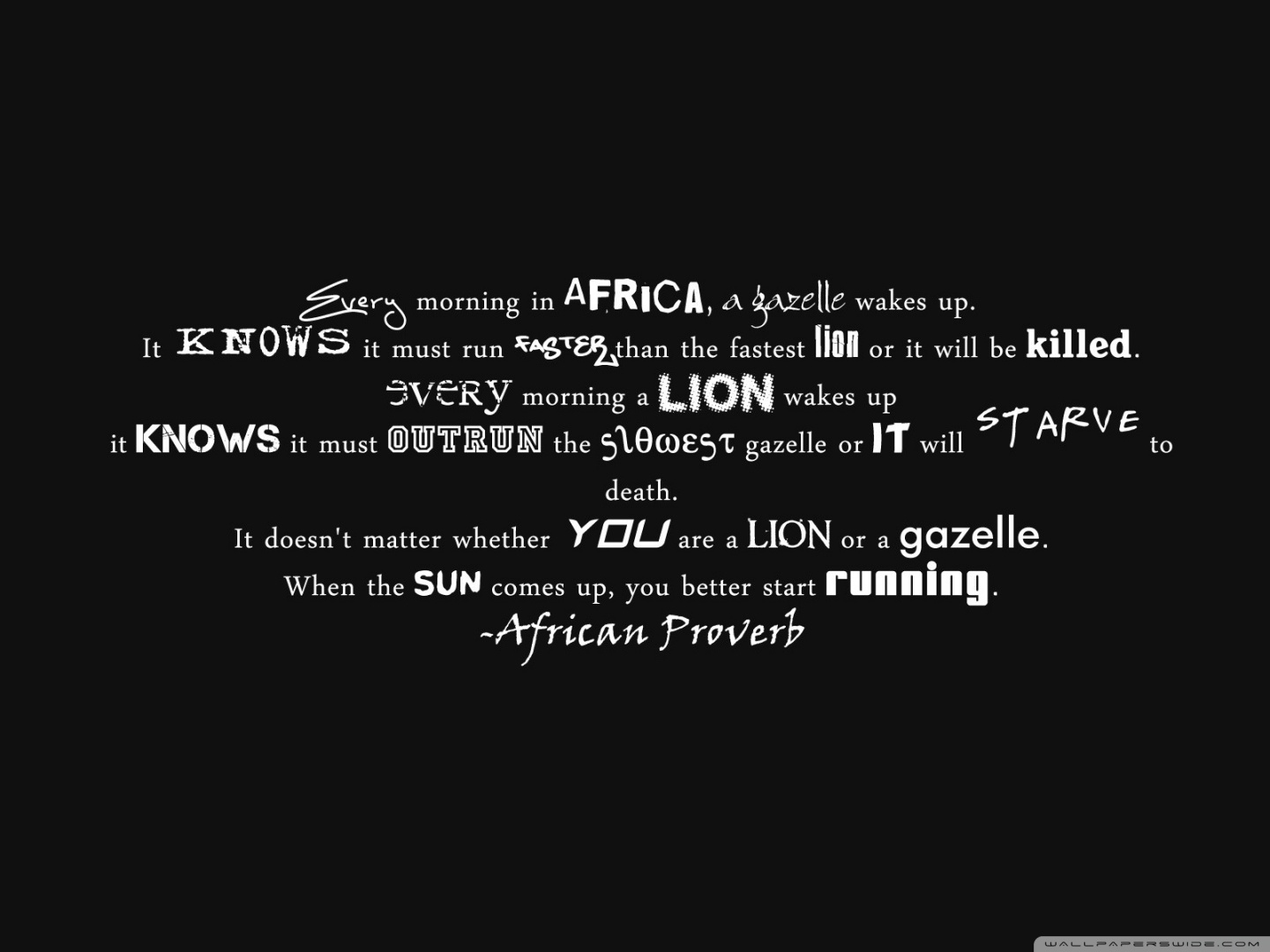 Free Download African Proverb 4K HD Desktop Wallpaper For 4K Ultra HD