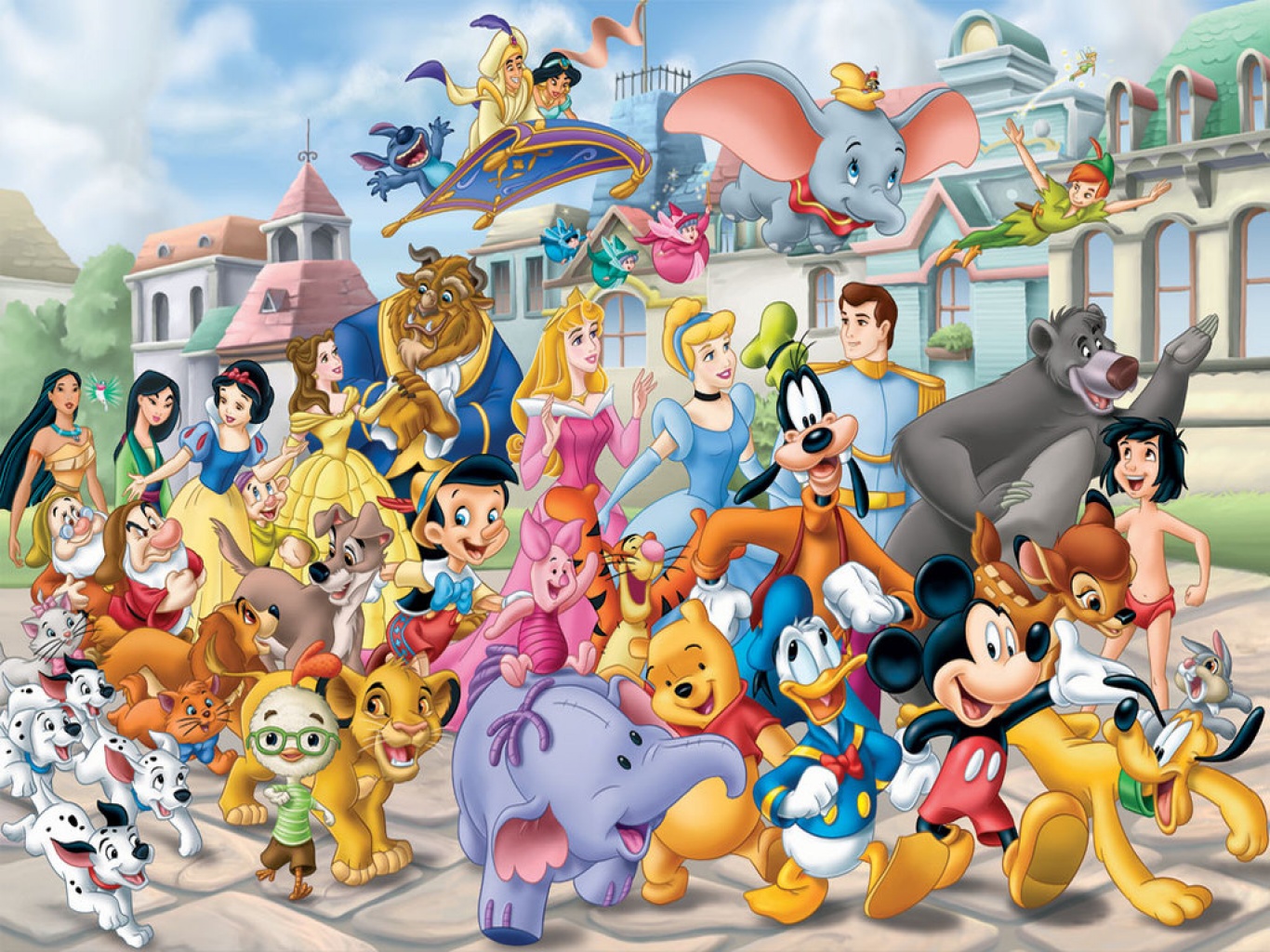 🔥 Free Download Children Wallpaper Many Disney Characters by @ericl36 ...