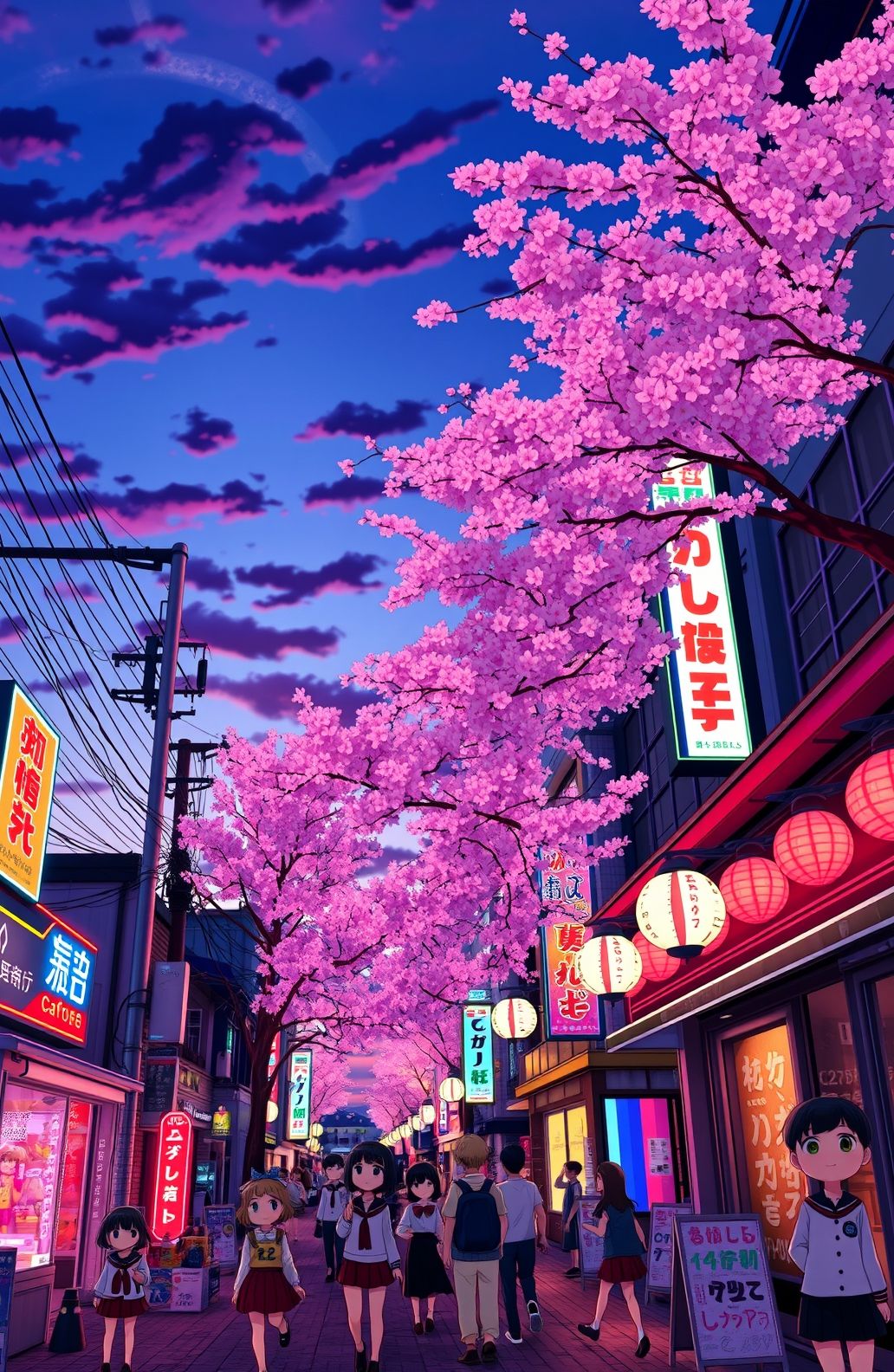 🔥 Free Download Japanese Anime Street 1080p Wallpaper by @darrenh ...
