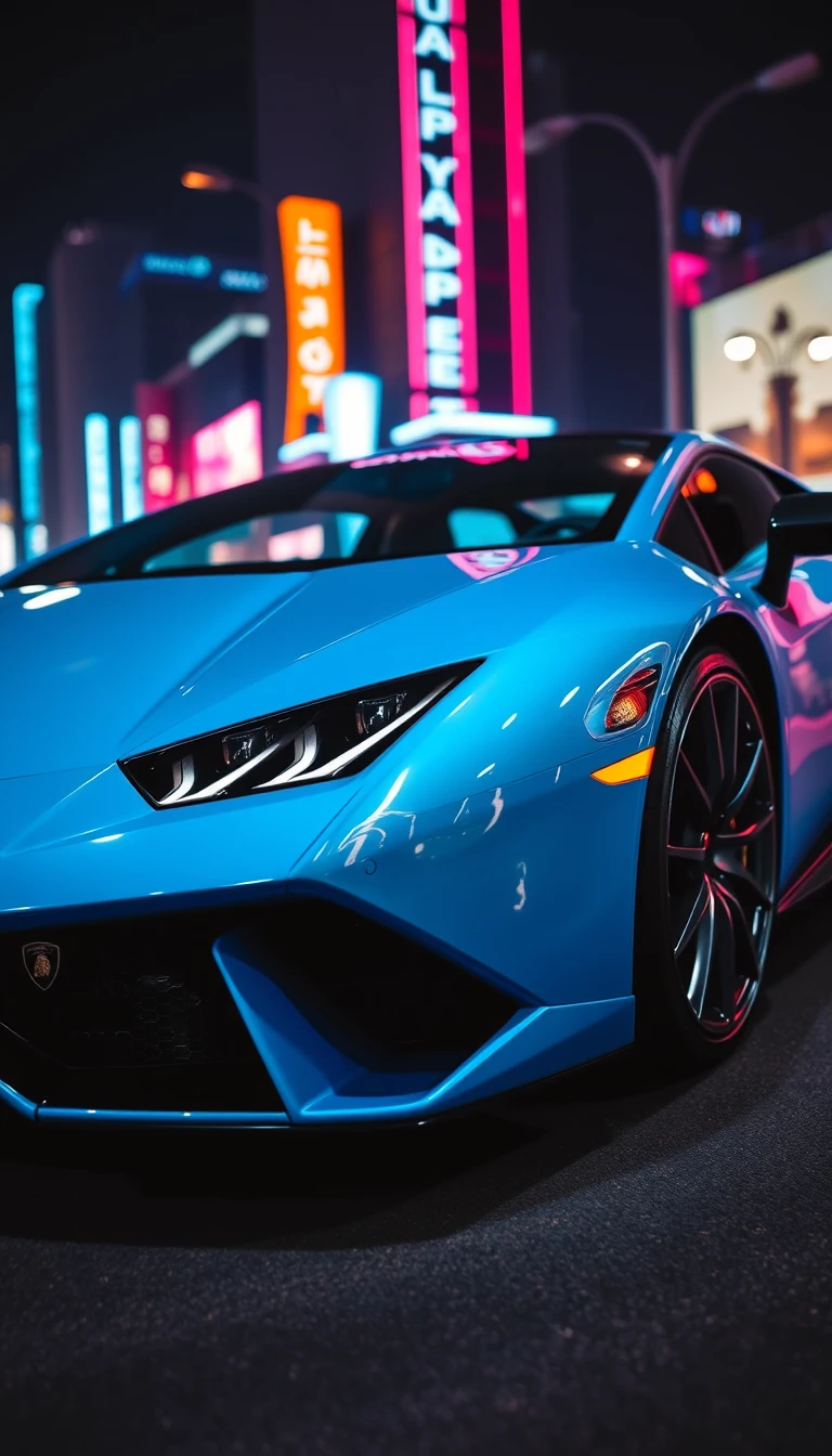 🔥 Free Download Neon Blue Lamborghini Wallpaper by @michellesnyder ...