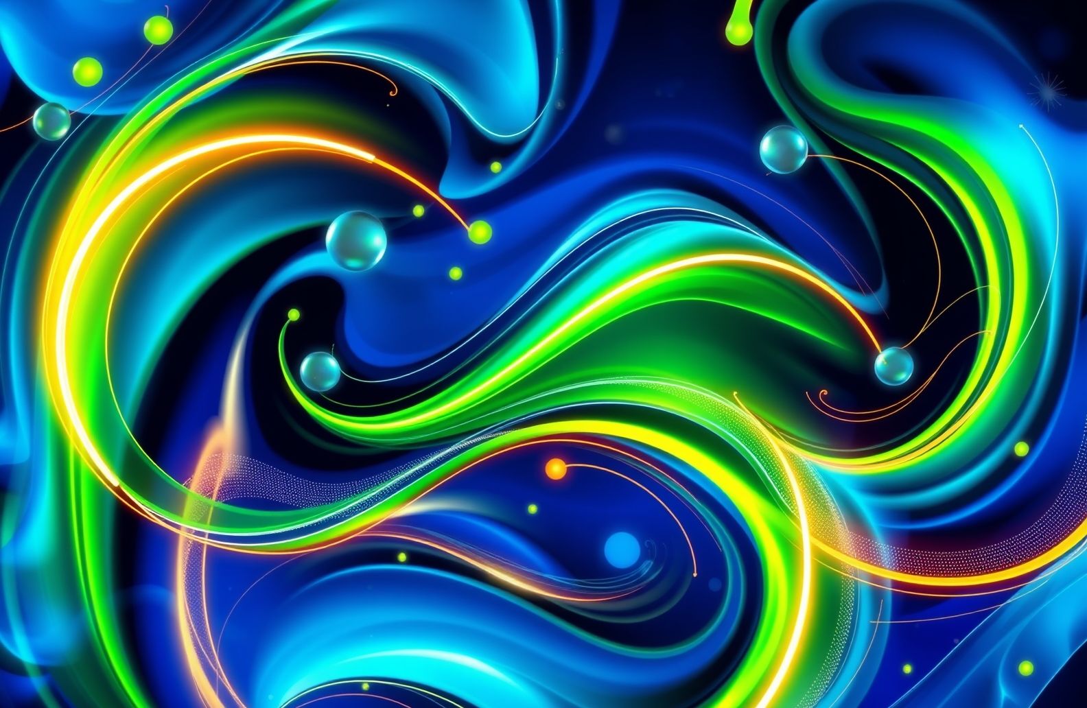 Blue Neon Green Wallpaper