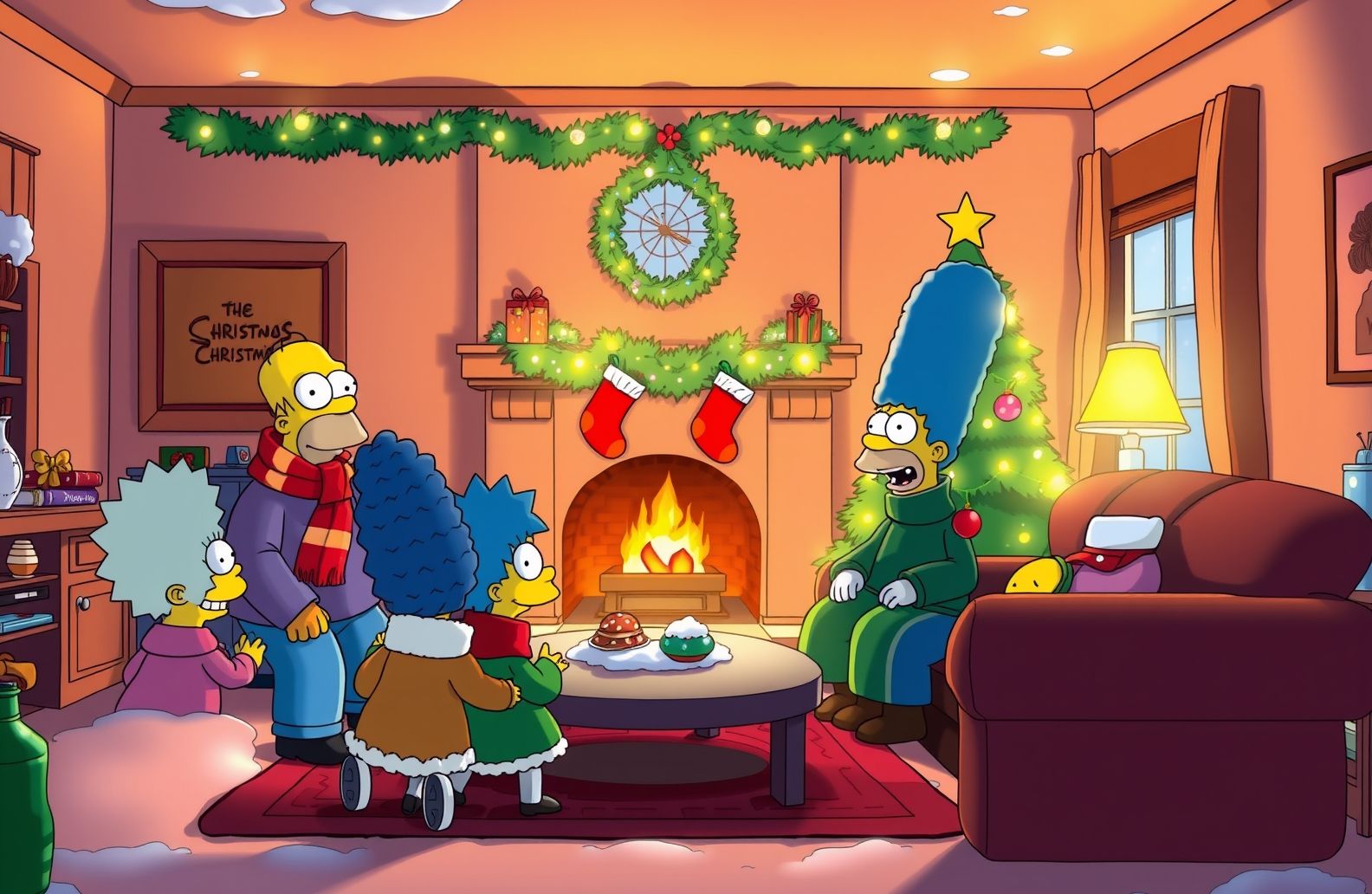 🔥 Free Download Simpsons Christmas Wallpaper by @geoffreyshea ...