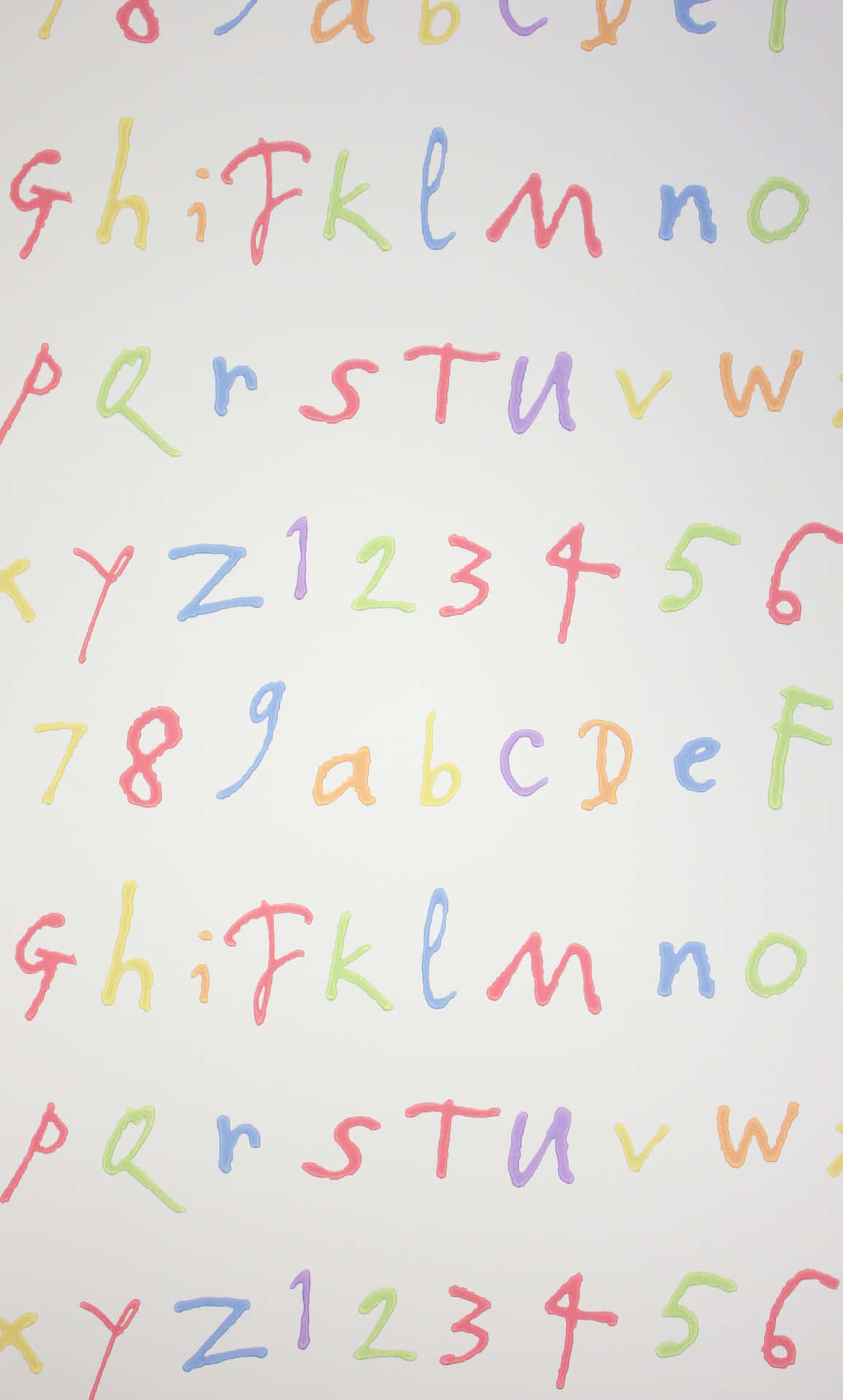 🔥 Free Download Alphabets And Numbers In Different Colors Wallpaper by ...