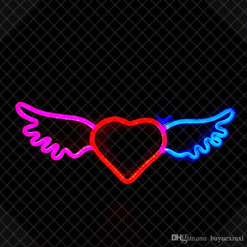 🔥 Free Download Winged Heart Sign Bar Ktv Home Webcast Background Wall ...