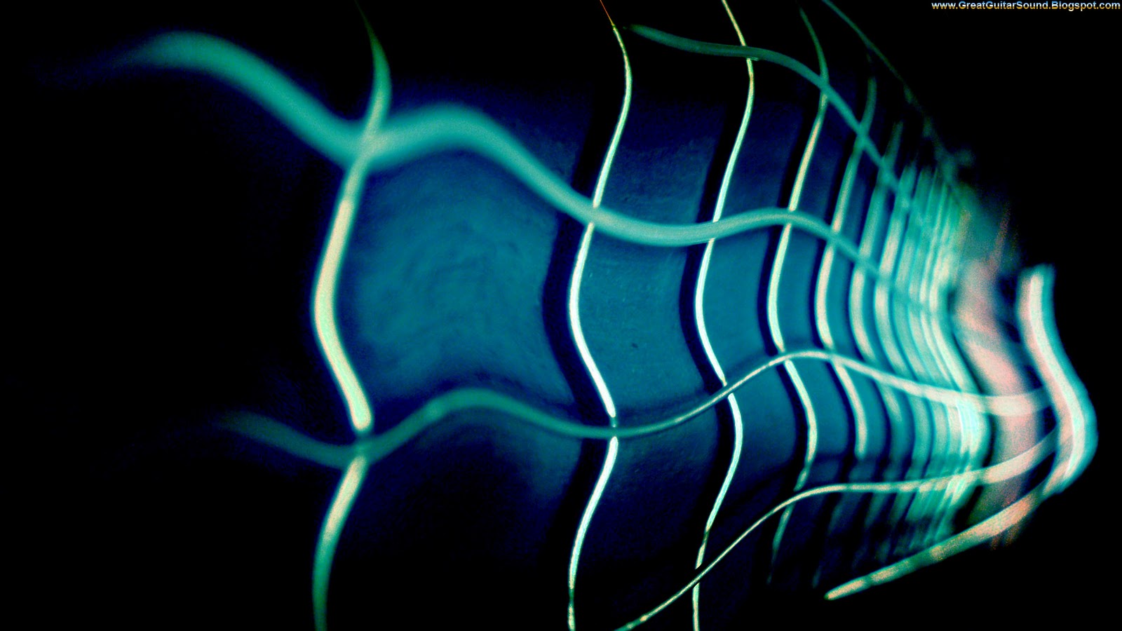 Free download Classical Guitar Strings Blue Light Water Wave Effect Music Desktop [1600x900] for ...